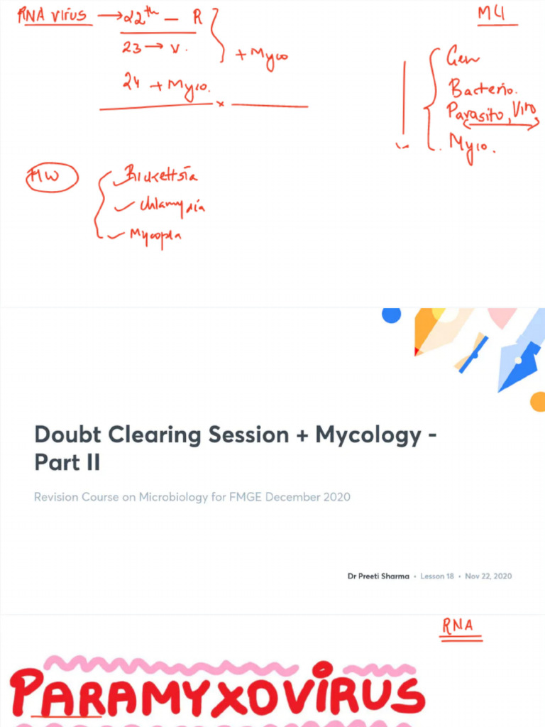 Doubt Clearing Session Mycology Part II With Anno 2 | PDF