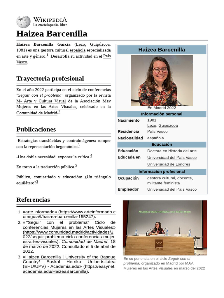 Haizea Barcenilla | PDF | Las artes | Educación en artes liberales