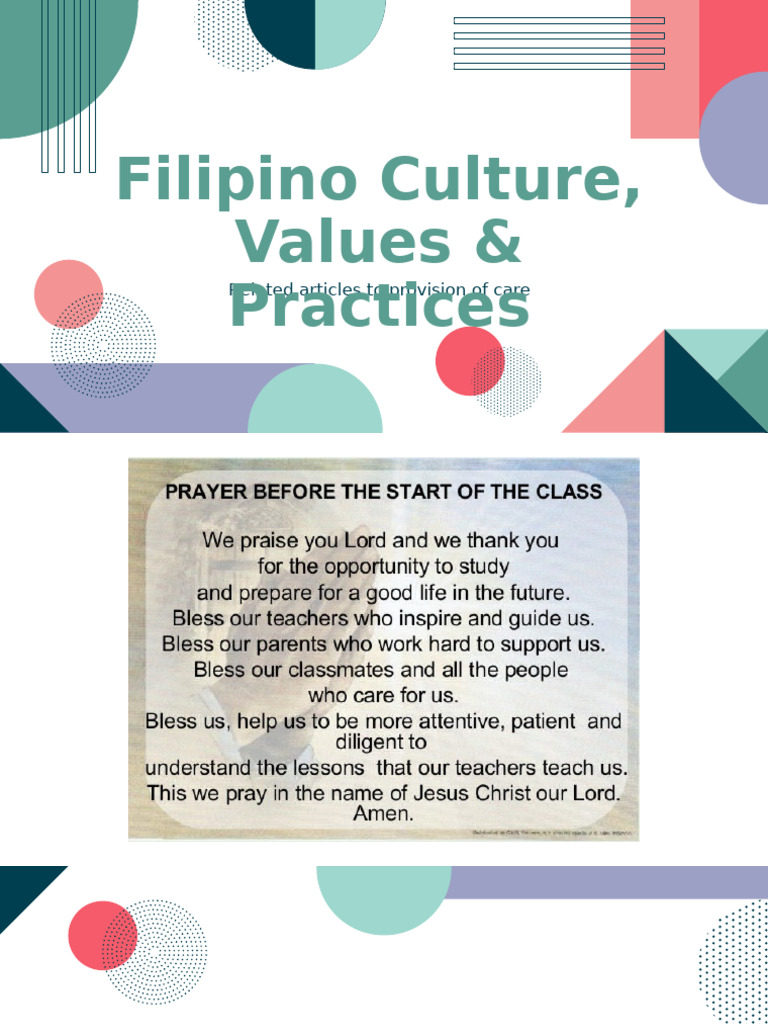 Filipino Values and Cultural Insights | PDF