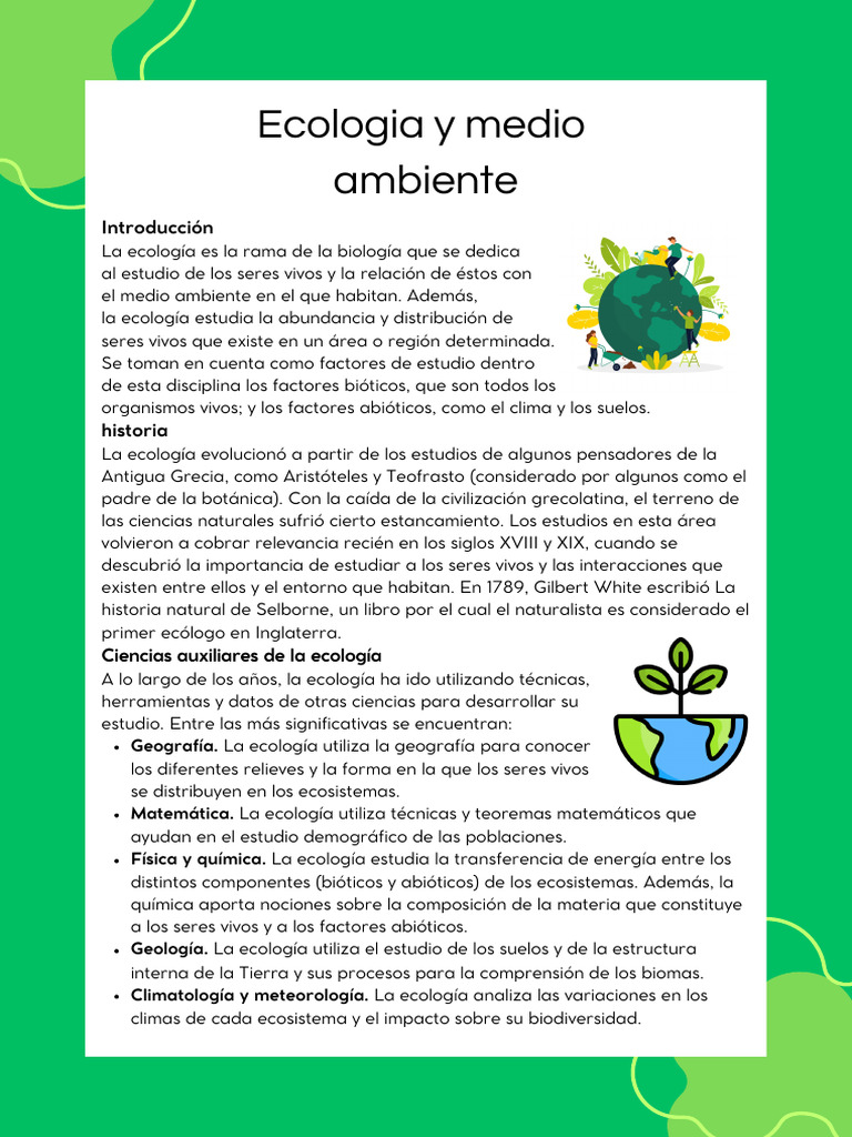 Ecologia y Medio Ambiente | PDF | Ecología | Entorno natural