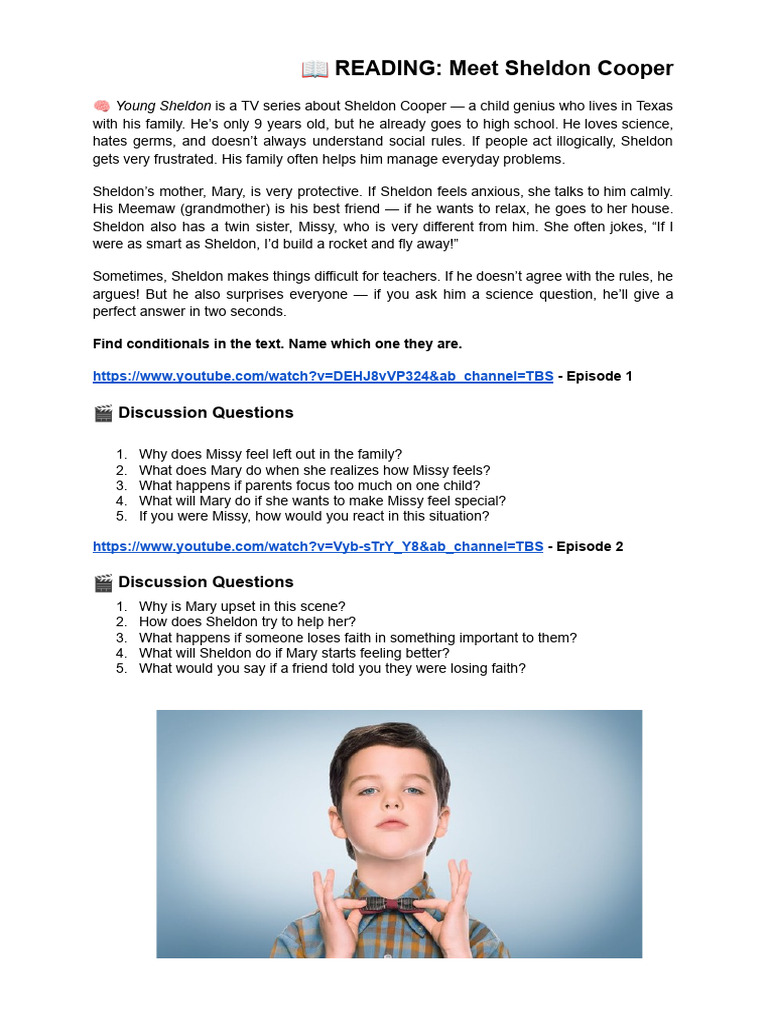 ? READING_ Meet Sheldon Cooper | PDF