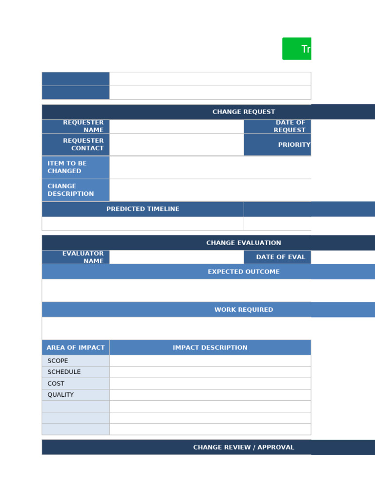 CRQ Change Step by Step Process | PDF