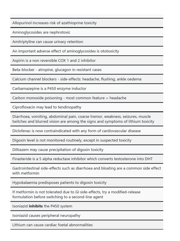 Drug Toxicity and Side Effects Overview | PDF | Nonsteroidal Anti ...
