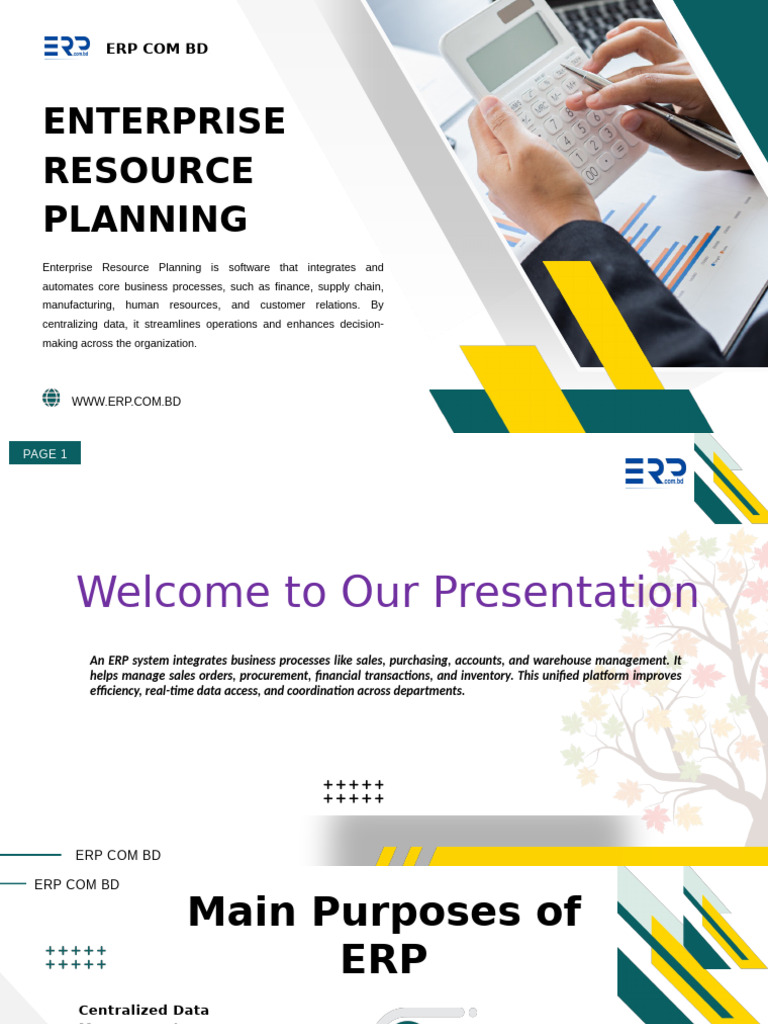 Presentation Erp Modules | PDF | Enterprise Resource Planning | Customer Relationship Management