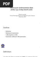 ESR Test Procedure and Principles | PDF | Medical Specialties ...