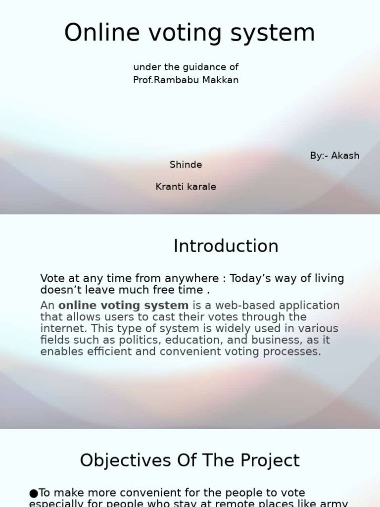 Online Voting | PDF