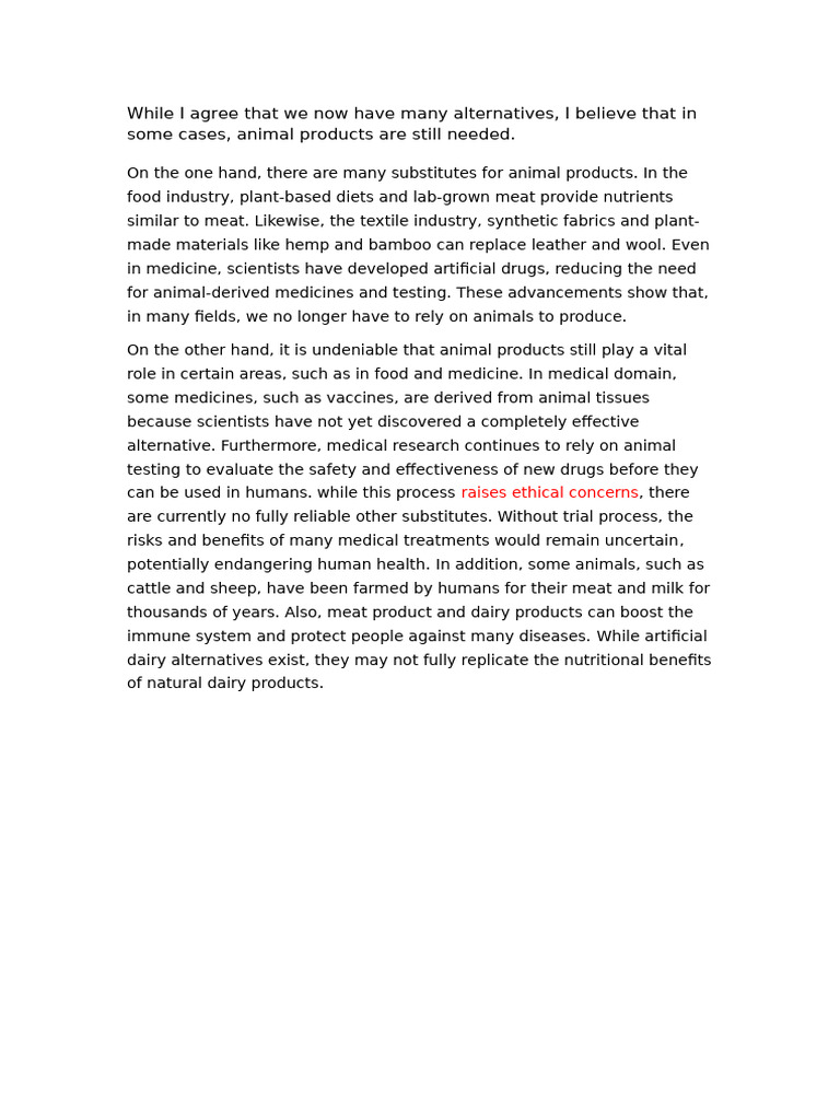 While I Agree That We Now Have Many Alternatives | PDF