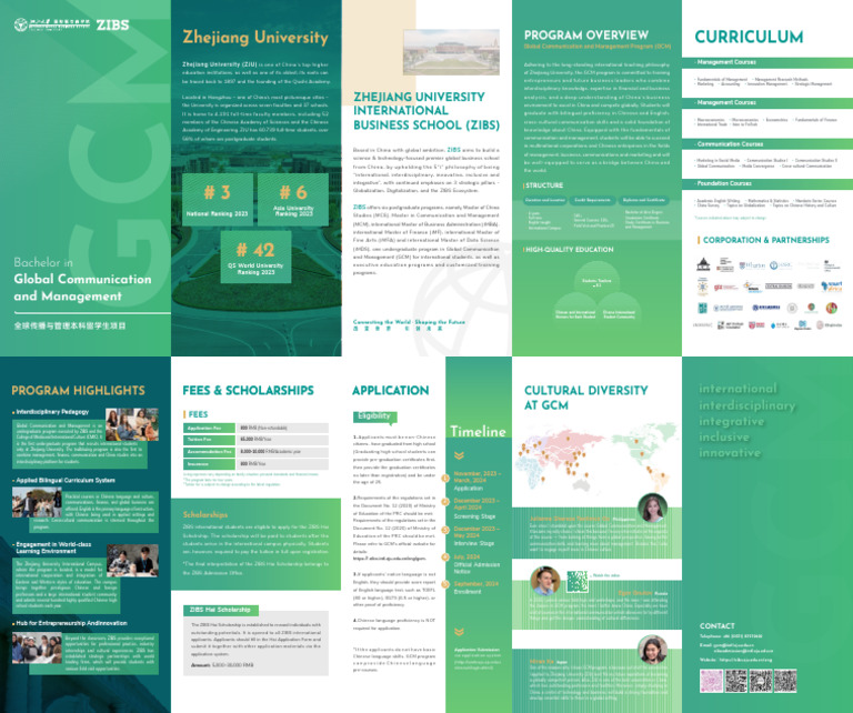 Zhejiang University 1701673308 - GCM Brochure | PDF | China | World ...
