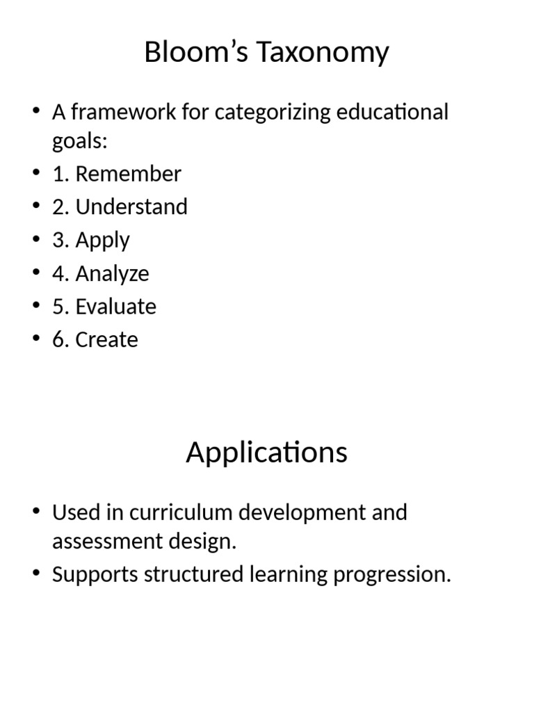 Blooms Taxonomy Presentation | PDF