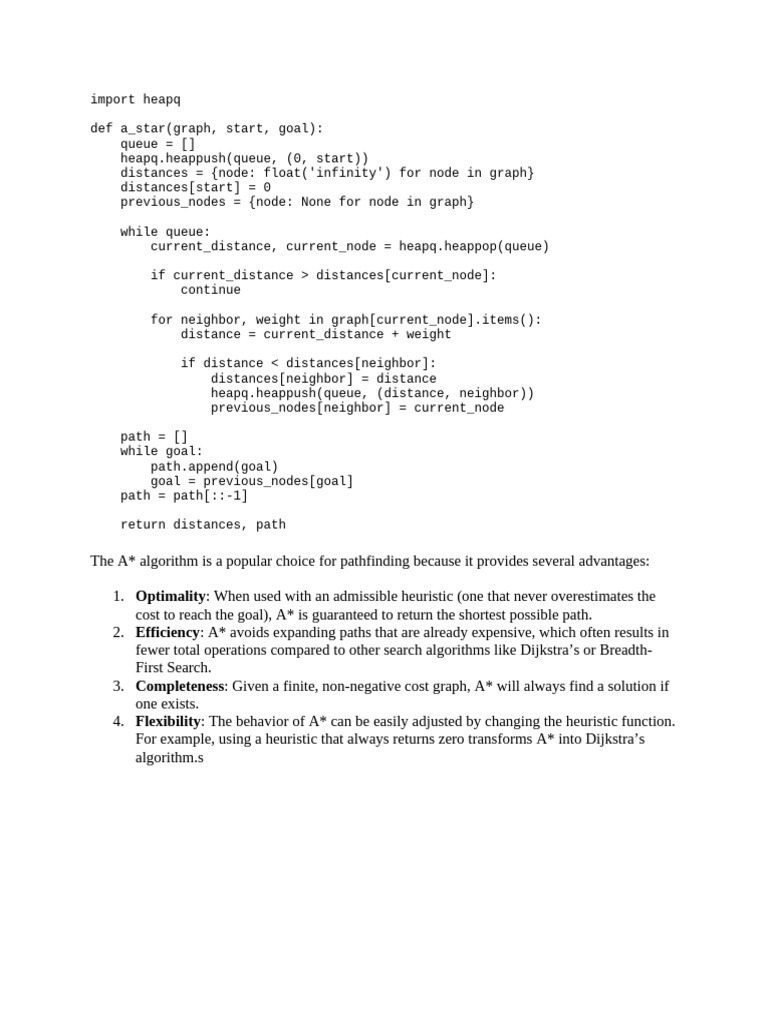A* Algorithm for Pathfinding Explained | PDF