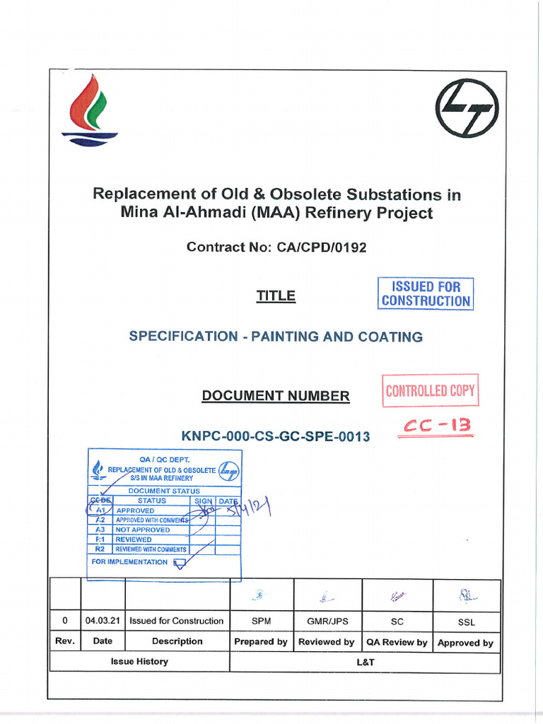 KNPC 000 CS GC Spe 0013 - R0 | PDF