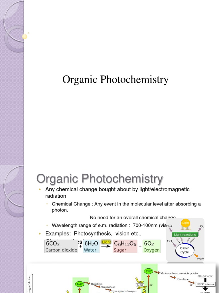 Organic Photo Chemistry | PDF | Photochemistry | Electromagnetic Radiation
