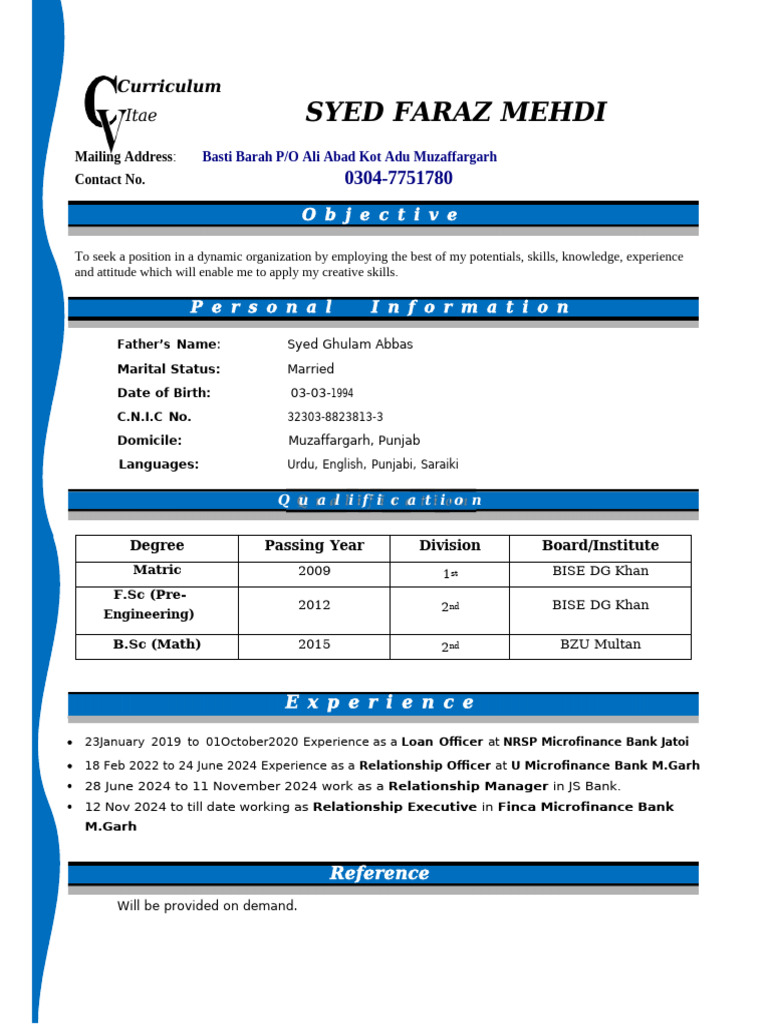 Syed Faraz Mehdi | PDF