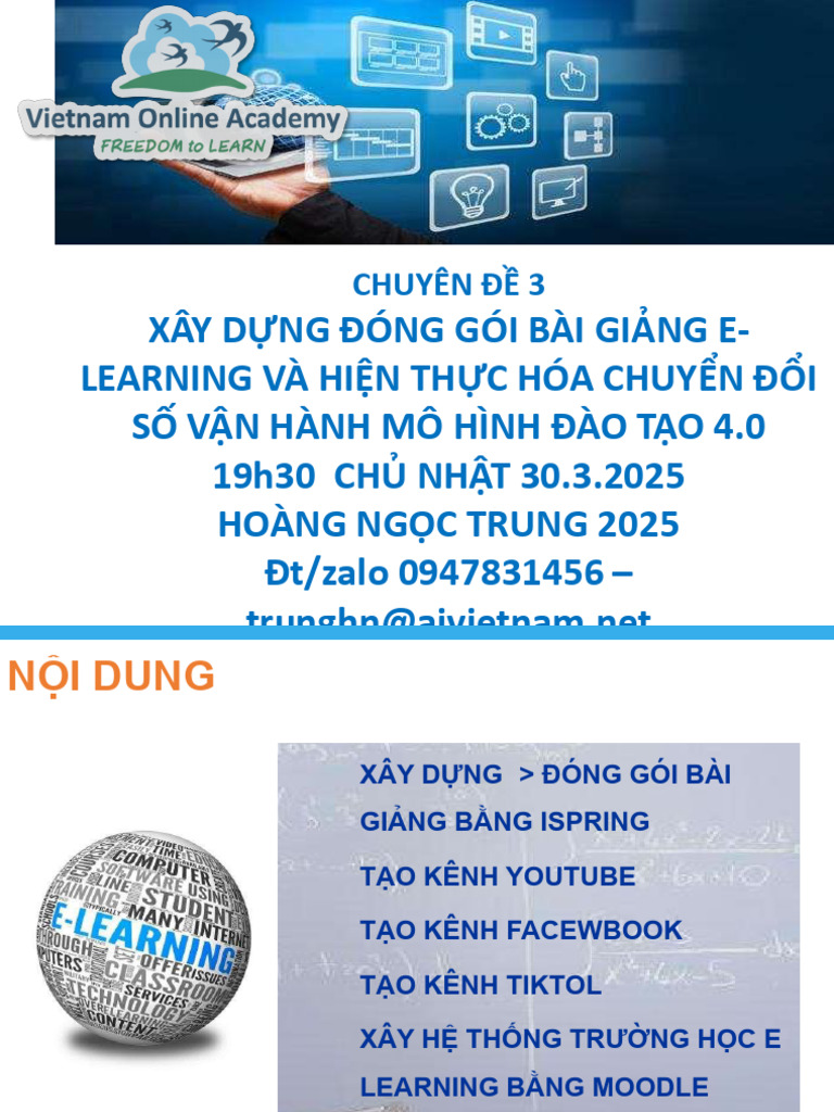 Cds Cd3.xay Dung Dong Goi Bai-Giangelearning Va Hien Thuc Chuyen Doi So Van Hanh Dao T o 4.0 ...