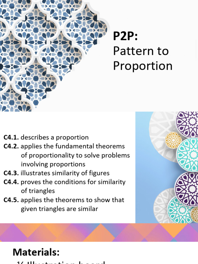 PeTa 4.1 - Pattern To Proportion - Week 4 Activities | PDF | Triangle ...