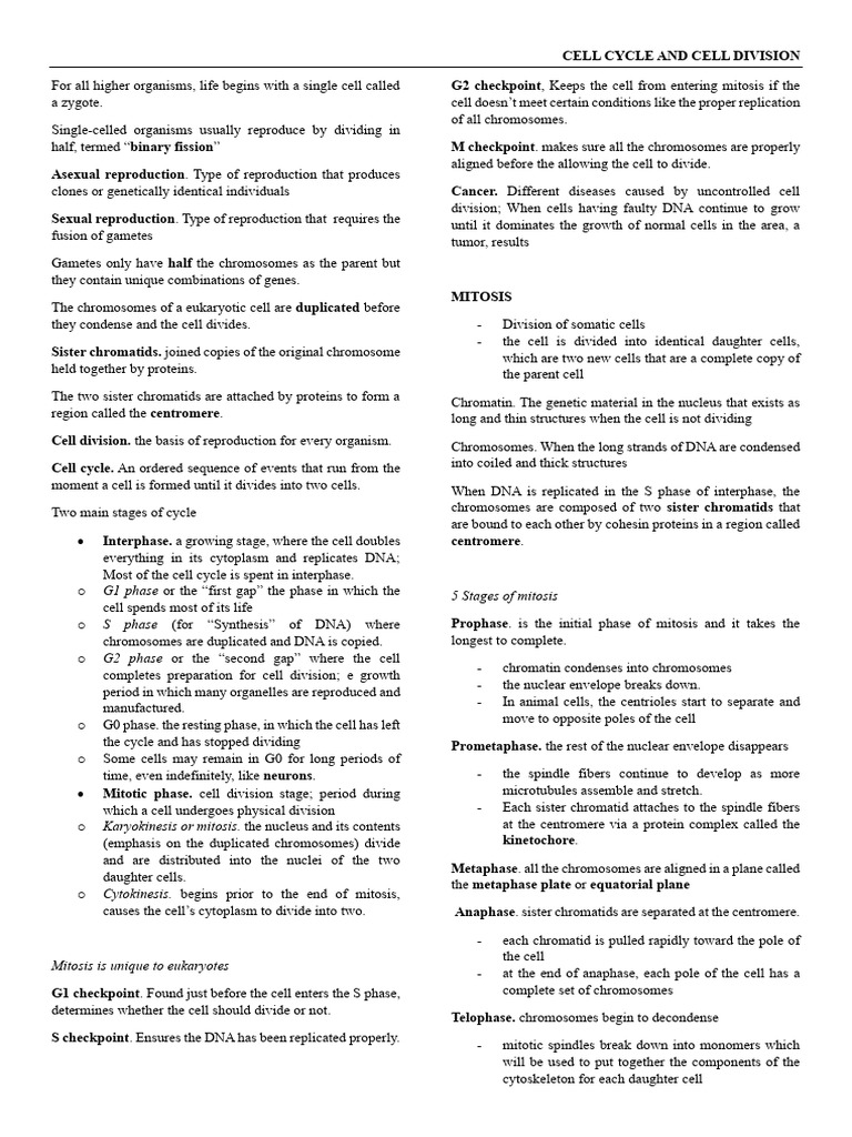 (2) Cell Cycle and Cell Division | PDF | Mitosis | Meiosis