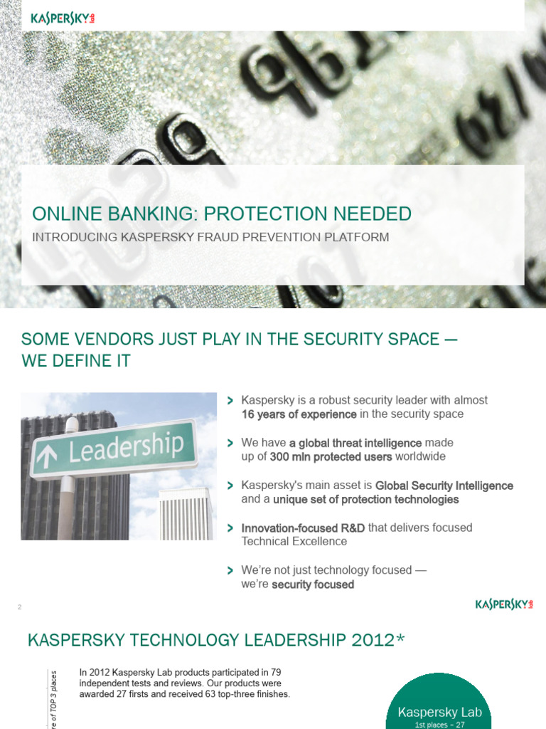 PPT_Kaspersky_Fraud_Prevention_Platform_Introduction | PDF | Computer Security | Security