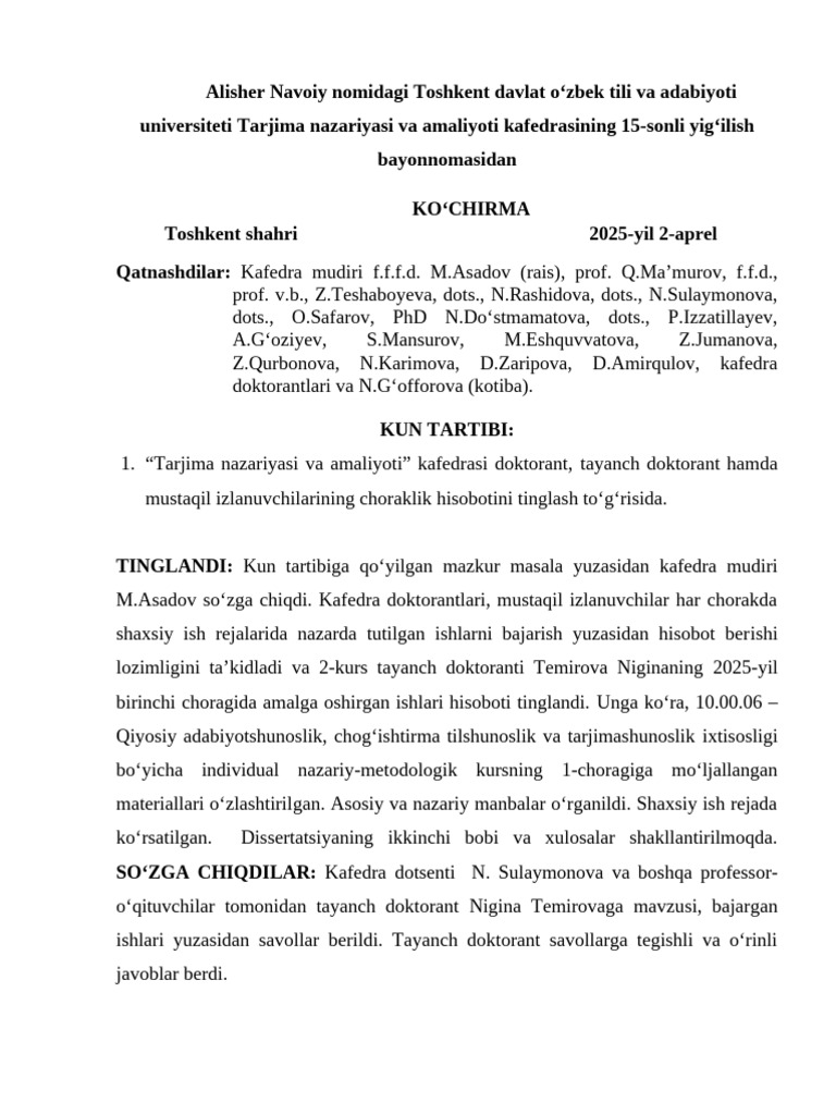 Kaf - Bay.3kurs 1 Chorak Temirova | PDF