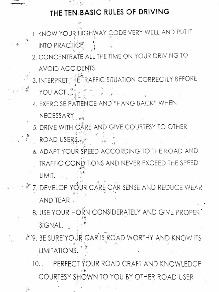 10 Basic Rules | PDF