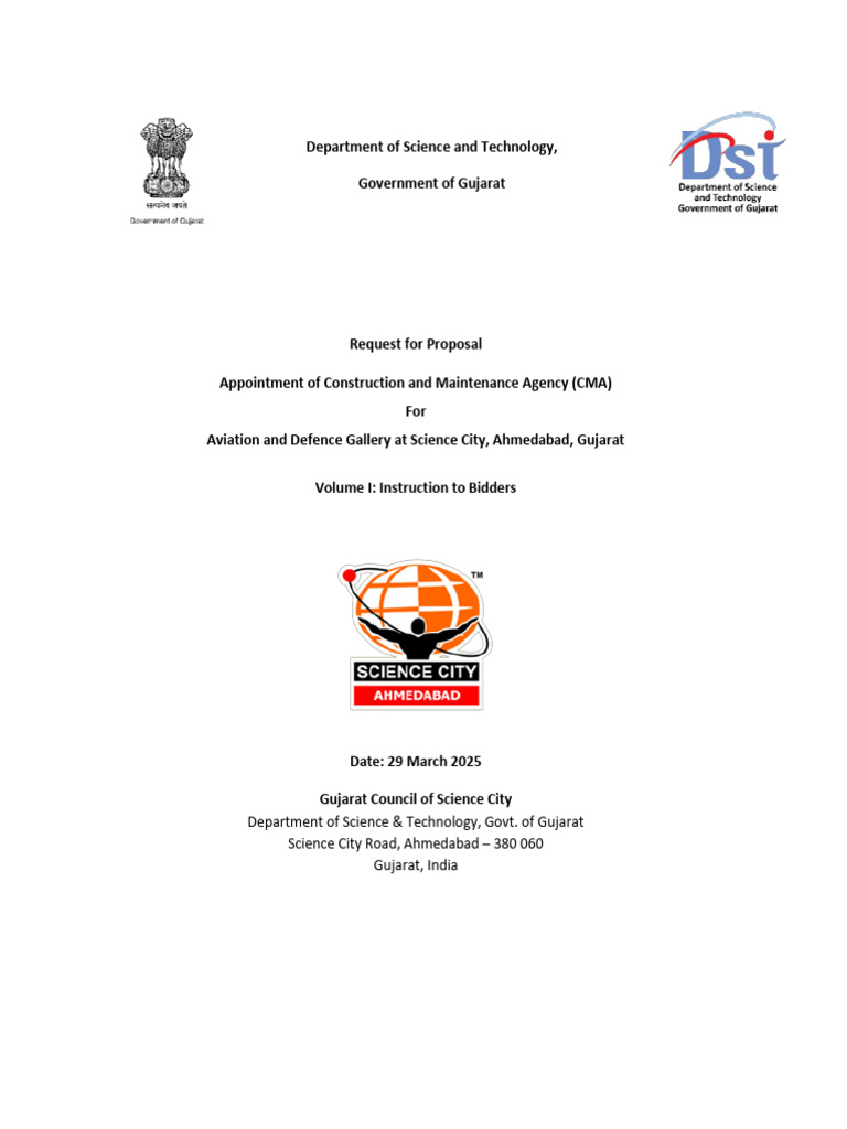 Draft_RFP_Aviation & Defence Gallery_CMA_Vol I_V7_27 March 2025 | PDF ...