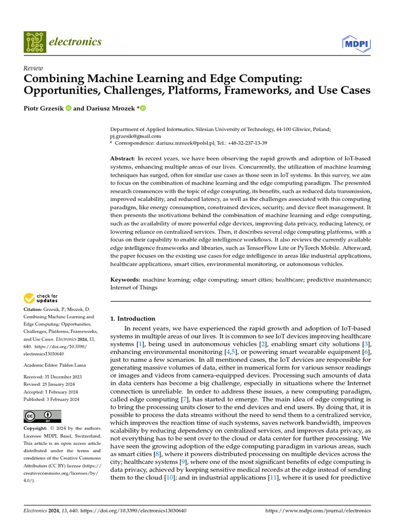Combining Machine Learning and Edge Computing, Opportunities ...