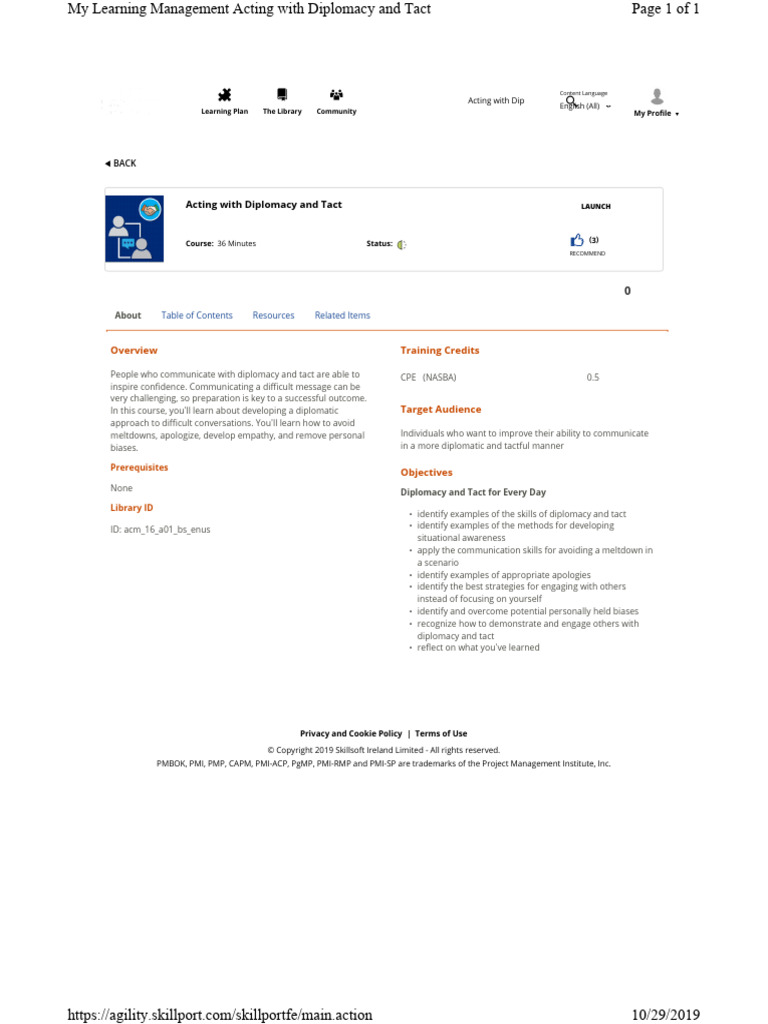 About - Acting with Diplomacy and Tact (Course) | PDF | Diplomacy ...