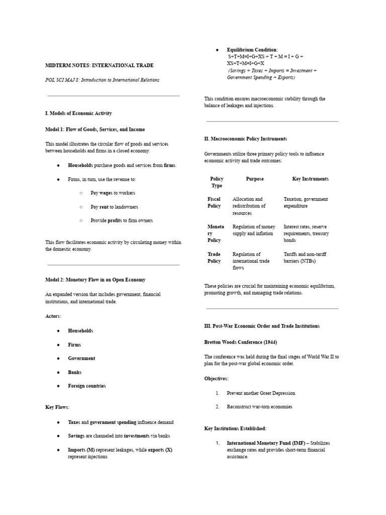 International Trade Midterm Notes | PDF | World Trade Organization ...