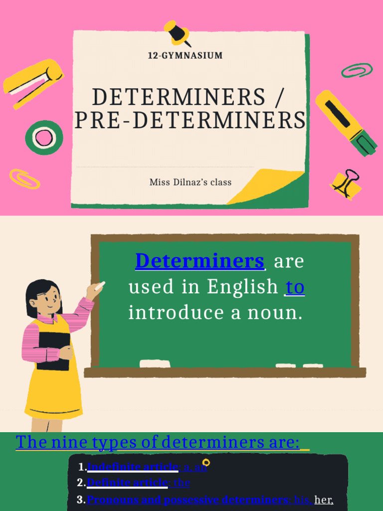 Determiners Are Used in English To Introduce A Noun. | PDF | Noun ...