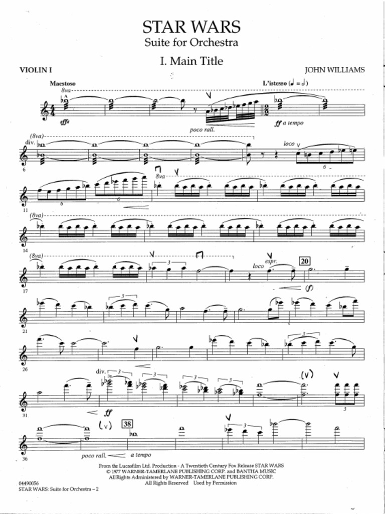 Star Wars Suite Violin 1 | PDF