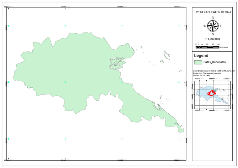 PETA BERAU | PDF | Cartografía | Geodesia