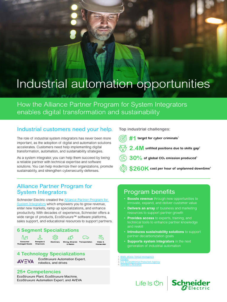 Alliance Partner Program GMA System Integrators Flyer | PDF | Automation | Sustainability