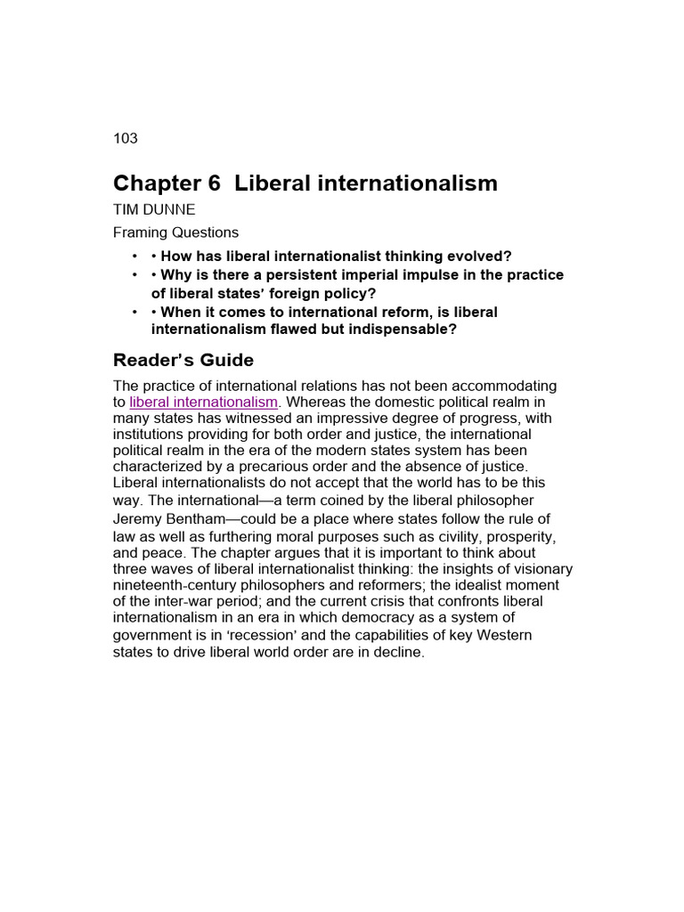 Liberal Internationalism | PDF | Responsibility To Protect | Iraq