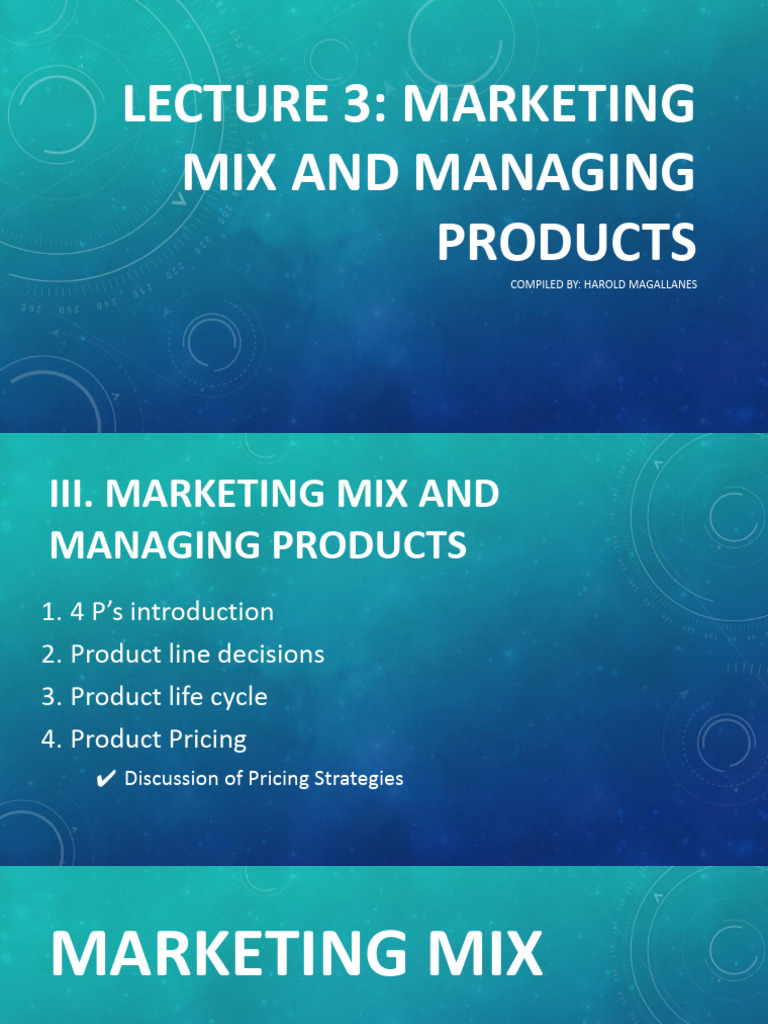Marketing Mix and Product Management Guide | PDF | Marketing | Product ...