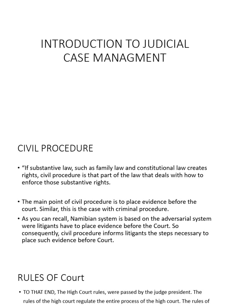 Lecture 2 - Judicial Case Management | PDF | Lawsuit | Pleading