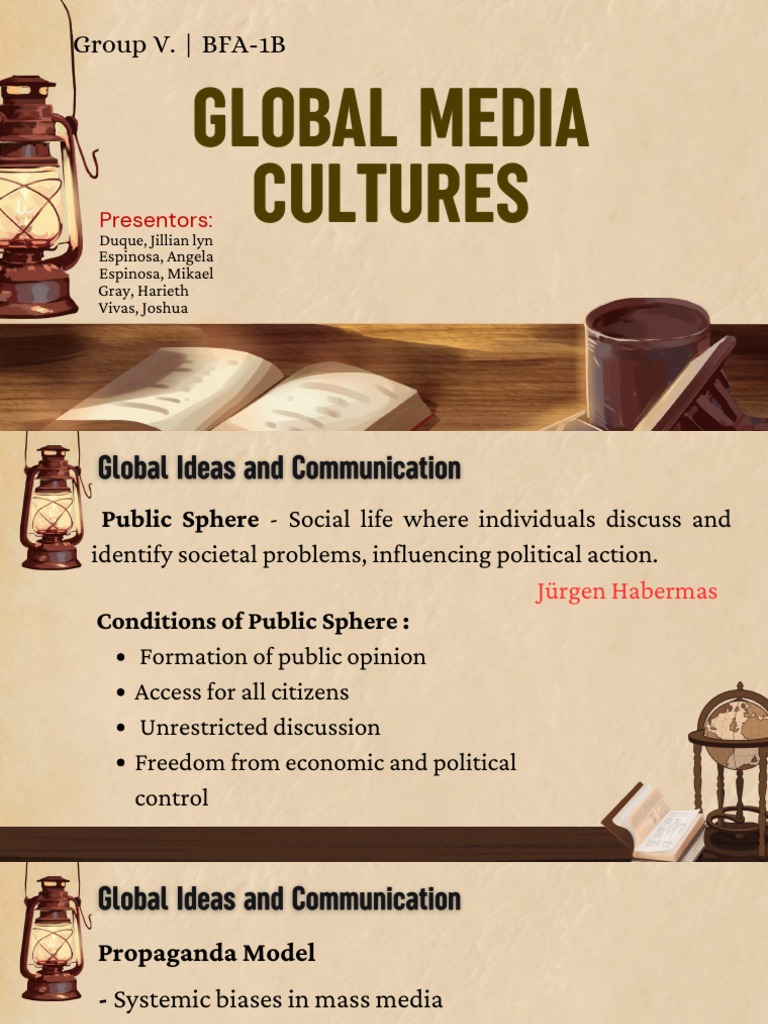 Chapter 8, Group 5 Global Media Culture | PDF | Propaganda | Free Market