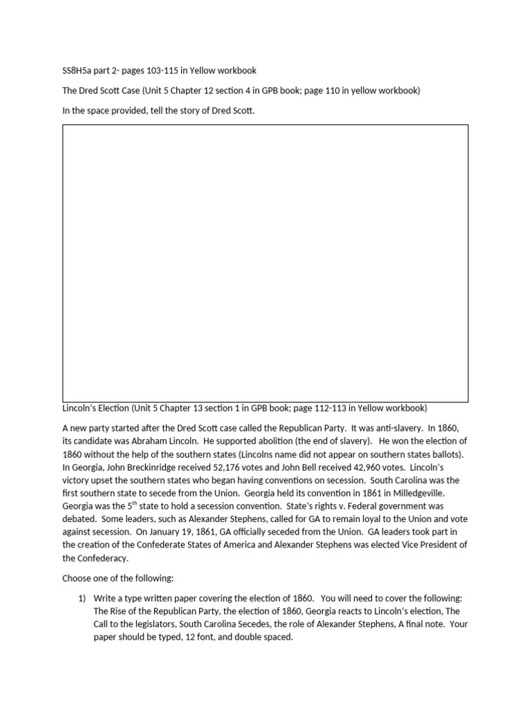 SS8H5a Antebellum Period part 2 | PDF | States' Rights | The United States