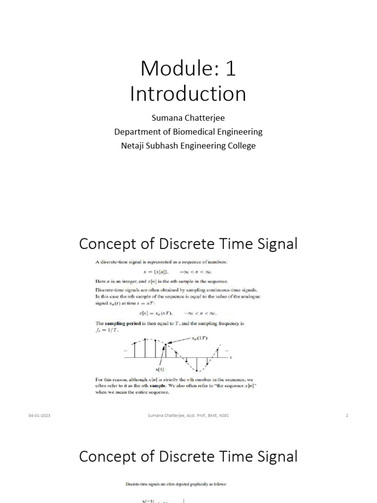 Discrete Time Signal Concepts and Convolution | PDF | Pattern ...