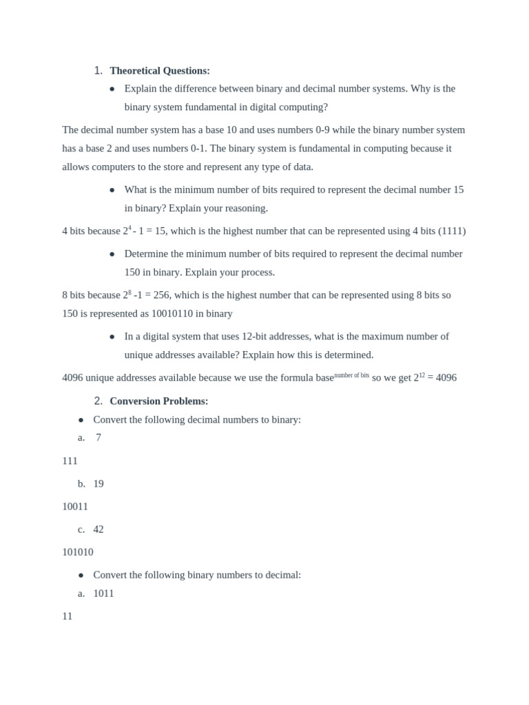 Binary Practice Qs | PDF