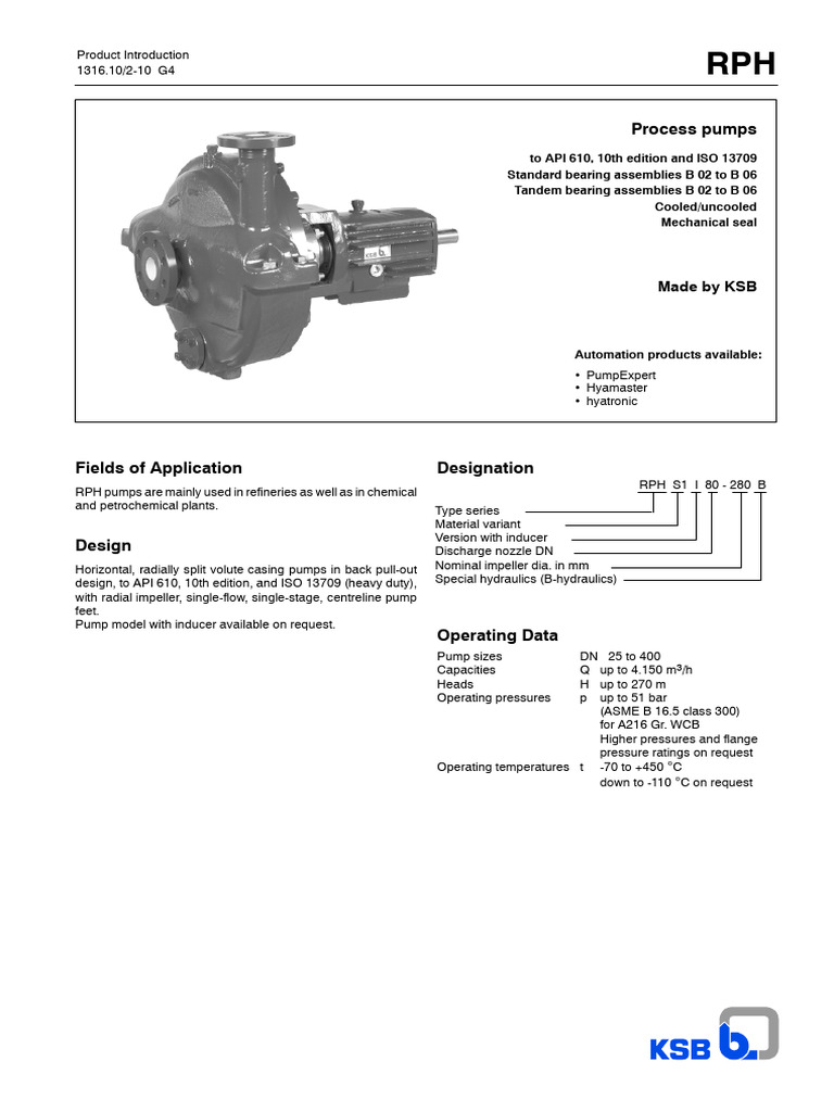 Training Material On RPH - RPHB API 610 11th Ed | PDF | Pump | Bearing ...