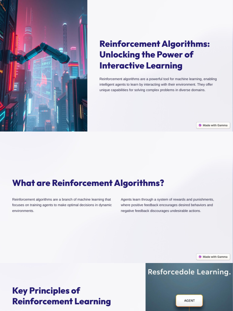 Reinforcement Algorithms Unlocking The Power Of Interactive Learning Pdf Cognitive Science