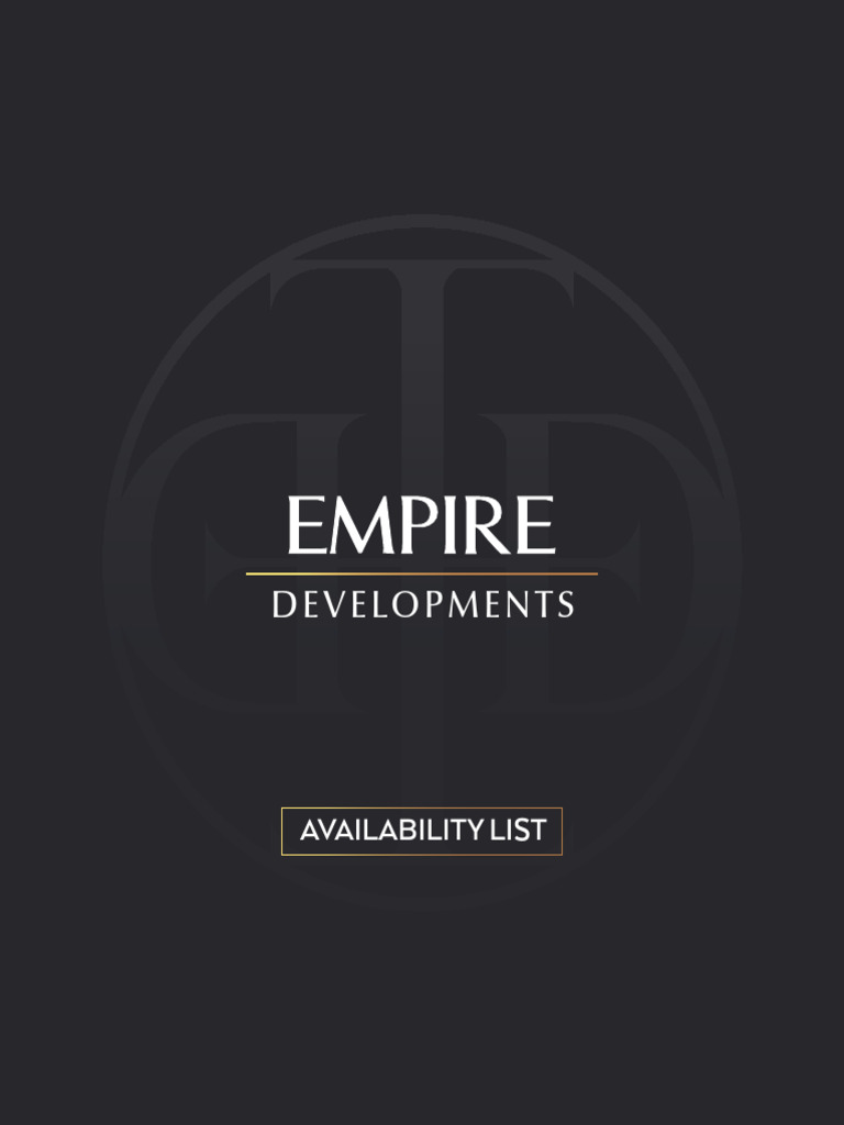 Empire Developments Availability List 4th April 2025 | PDF | Retail | Military Operations