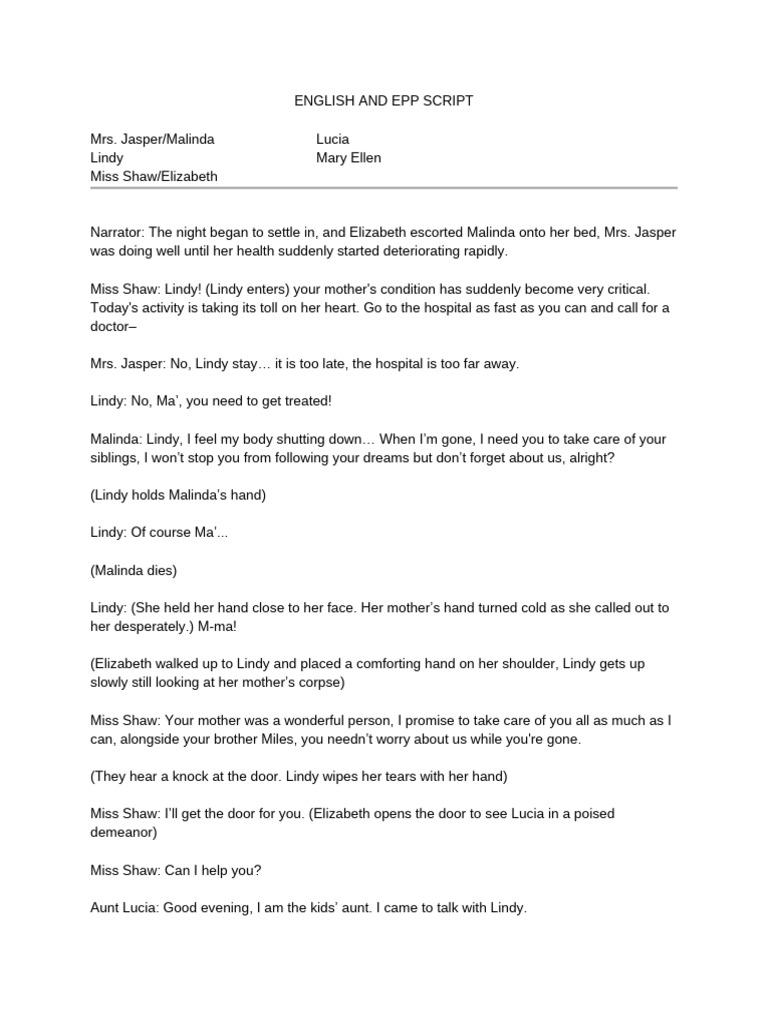 English & Epp Script | PDF