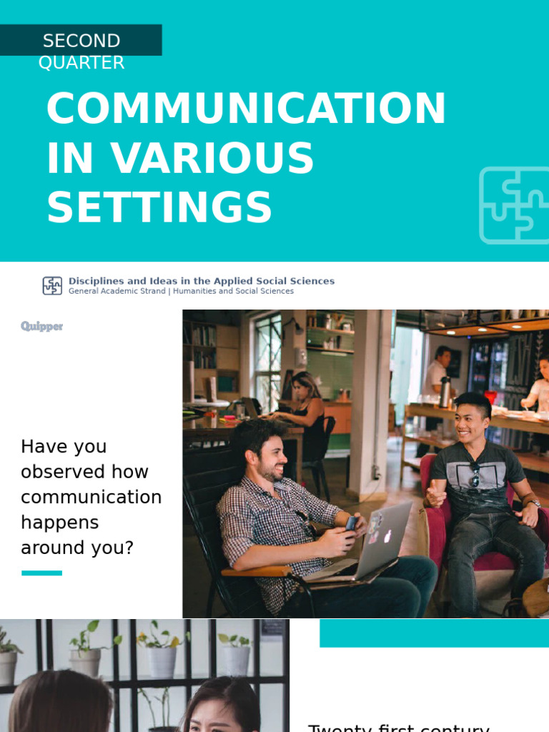 DIASS Q2 W1 Communication in Various Setting | PDF | Governance ...
