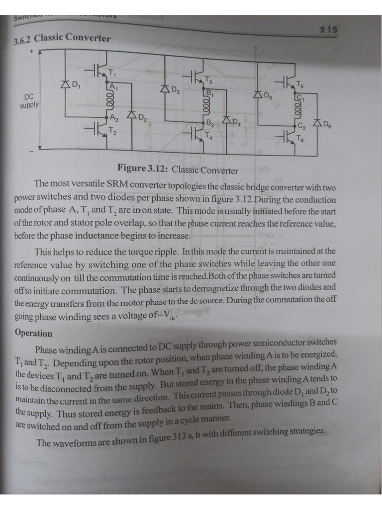 Power Semiconductor Switching Circuits of SRM | PDF