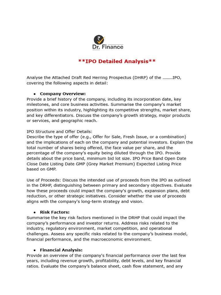 IPO Analysis and Investment Insights | PDF | Valuation (Finance ...