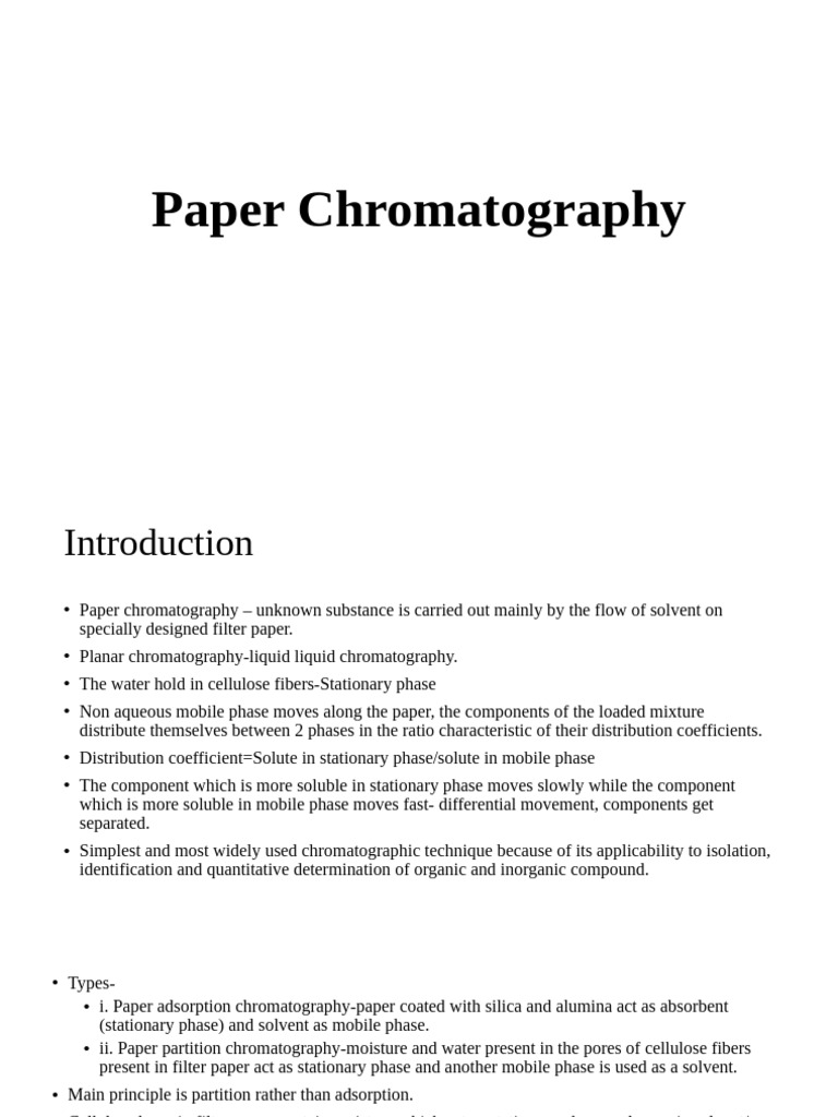 Paper Chromatography | PDF | Chromatography | Analytical Chemistry