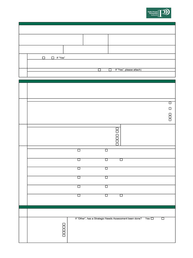 Public Private Partnership (PPP) Project Proposal Form | PDF | Public ...