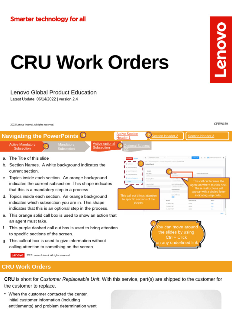 CRU Work Orders v2.4 | PDF | Software | Computing