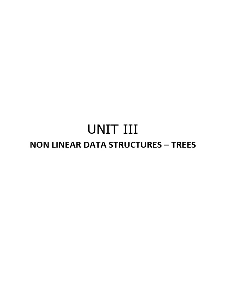 Non-Linear Data Structures: Trees | PDF
