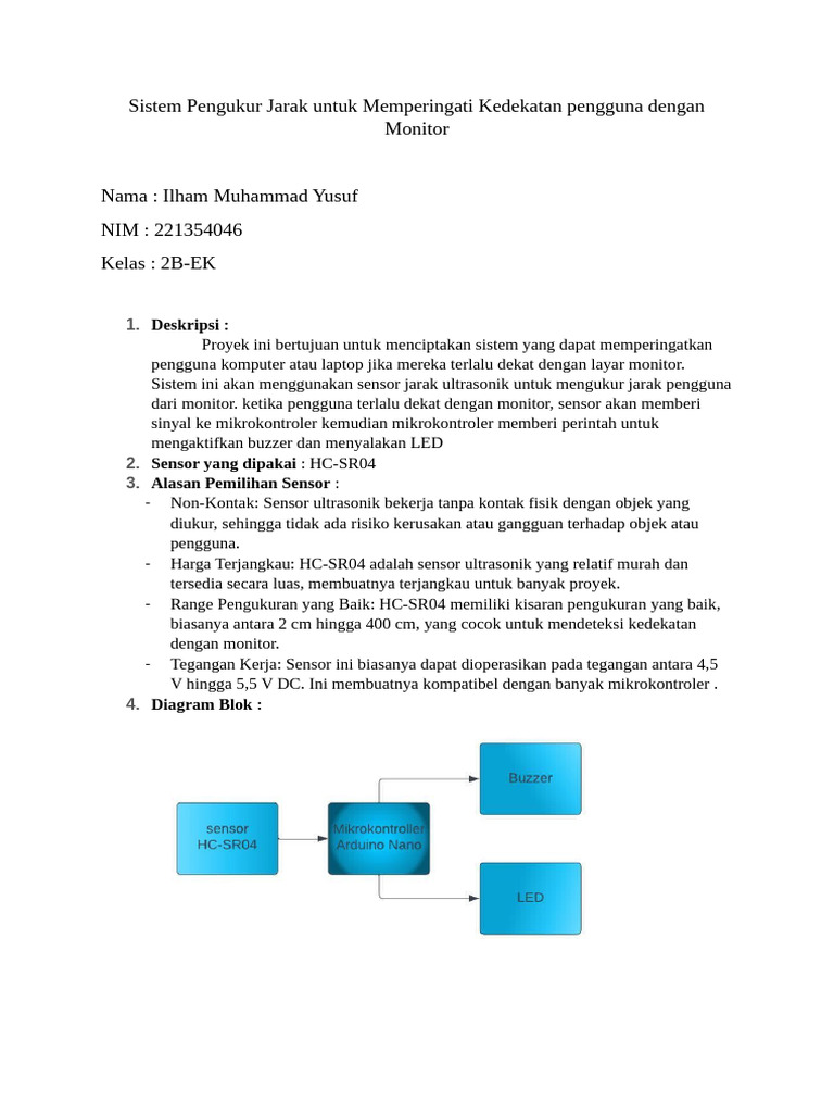 Sistem Pengukur Jarak Untuk Memperingati Kedekatan Pengguna Dengan ...
